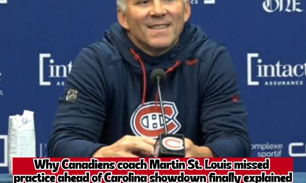 The main reason revealed why Montreal Canadiens head coach Martin St ...